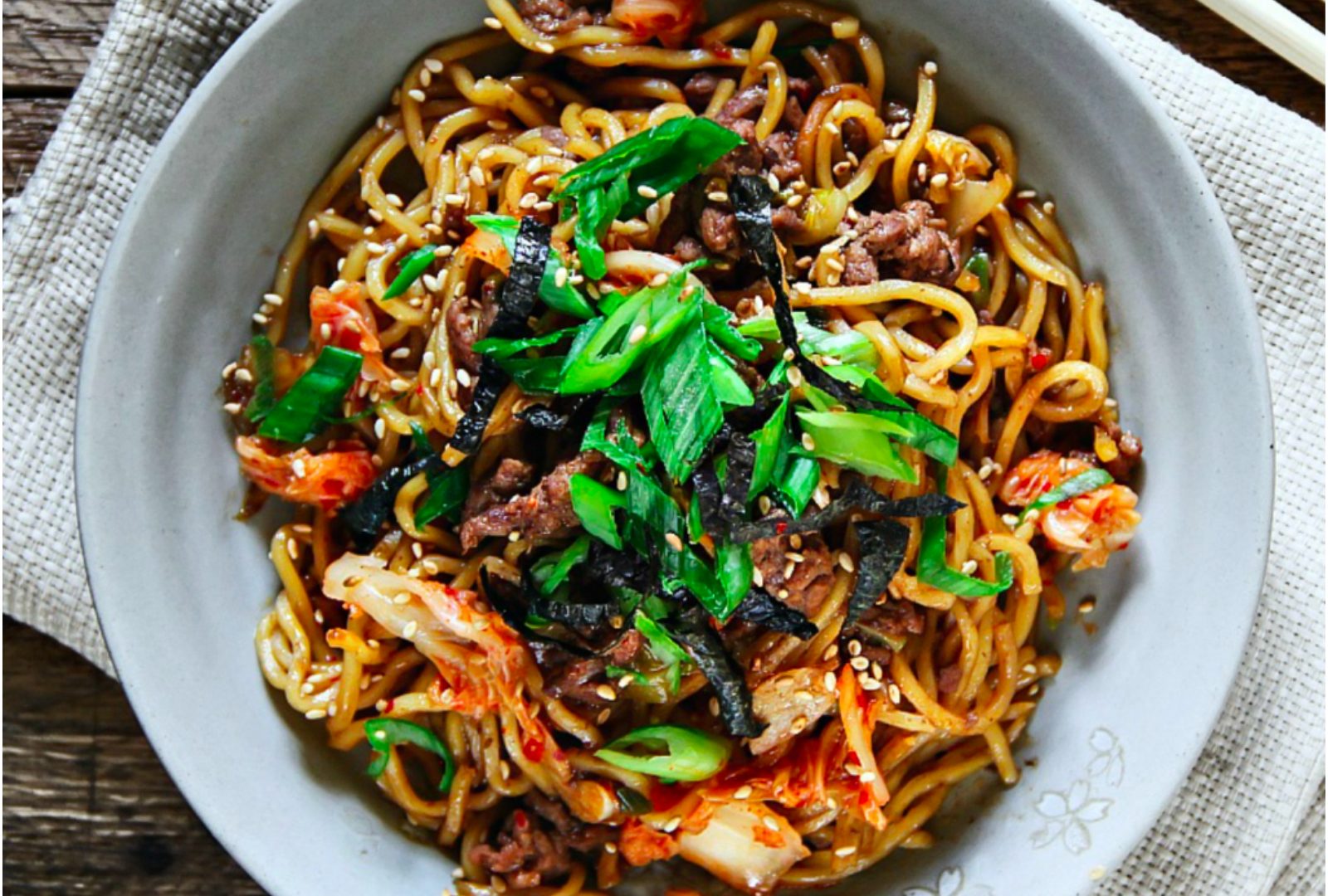 Beef Kimchi Teriyaki Flavor Yakisoba - JSL Foods